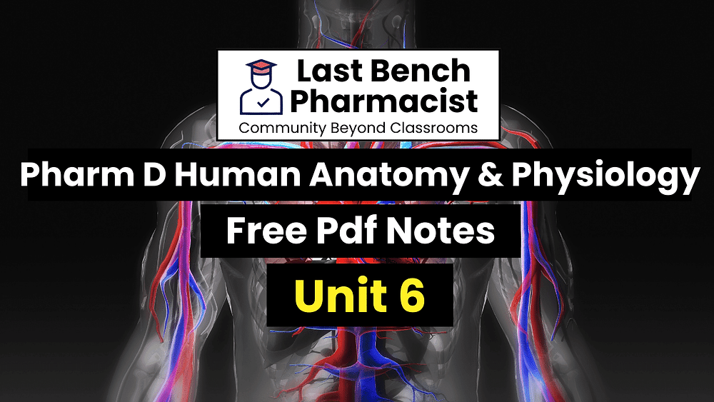 Pharm D 1st Year Human Anatomy And Physiology Unit 6 PDF Notes - Last ...