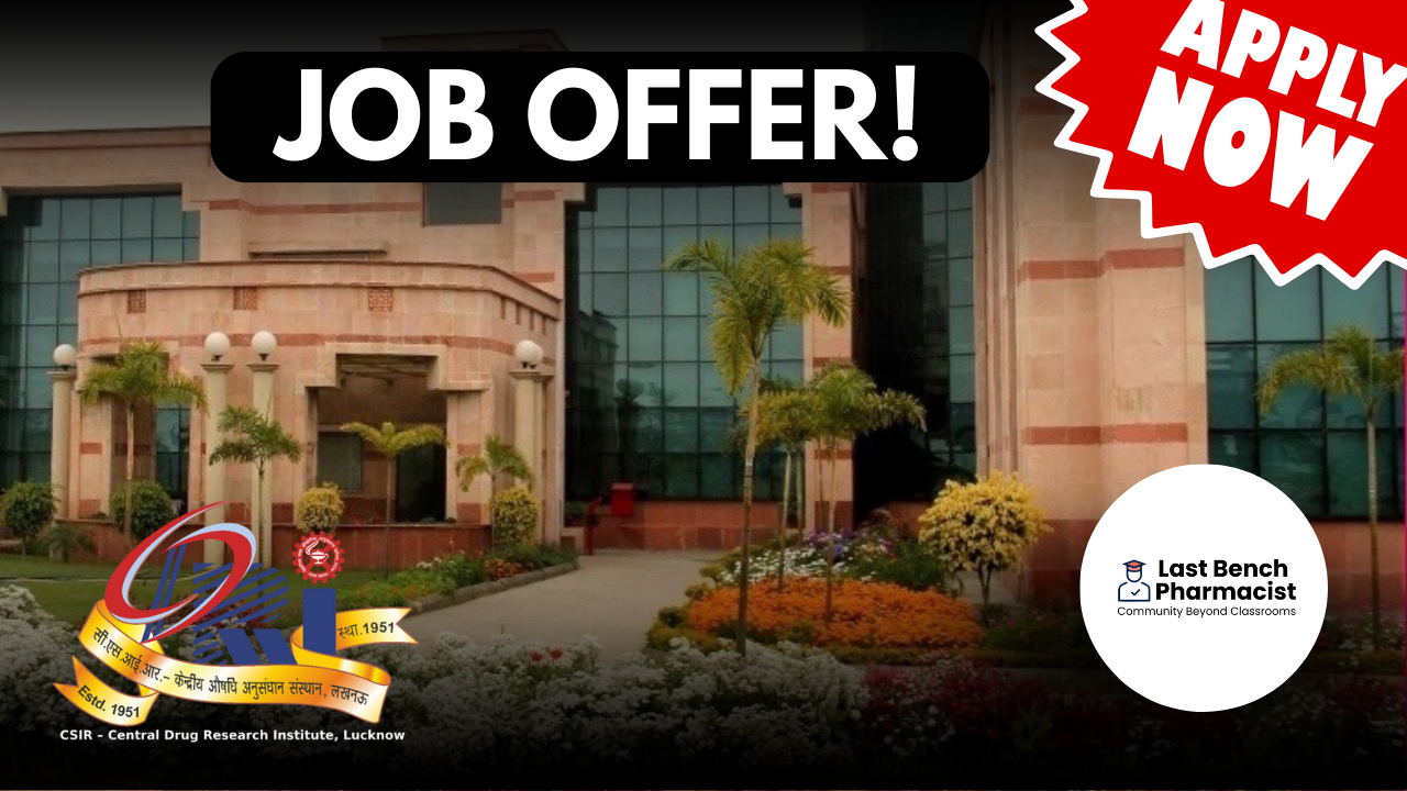 7 Job Openings for Pharma and Life Sciences Graduates at CDRI - Last ...