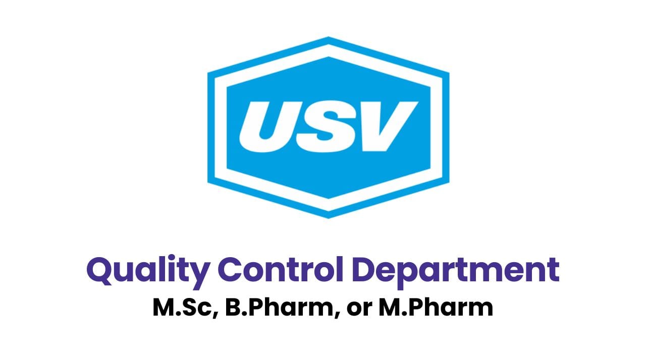 USV Private Limited Hiring for Quality Control Department - Last Bench ...