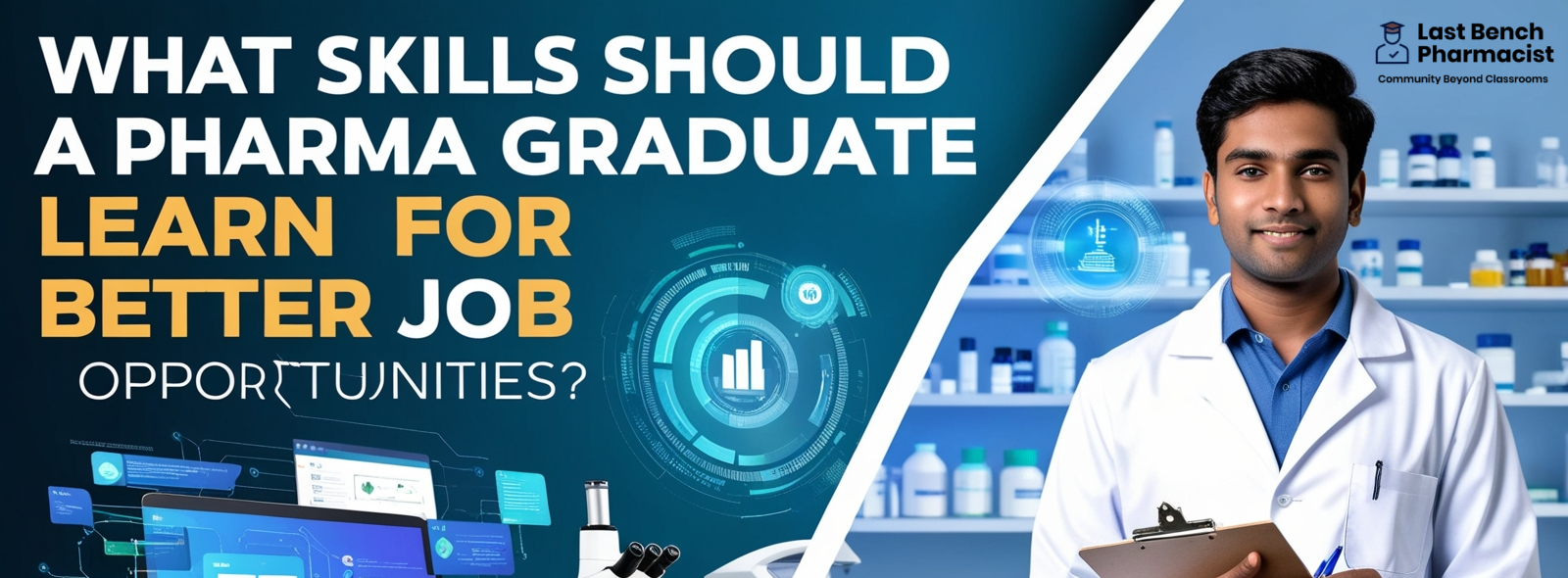 Top 8 Skills Pharma Graduate Learn for Better Job Opportunities - Last Bench Pharmacist